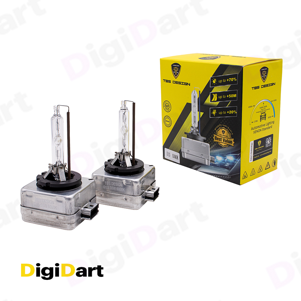 لامپ زنون خودرو مدل D1S برندTBS (TOBYS) بسته دو عددی - سفید 6000K ...